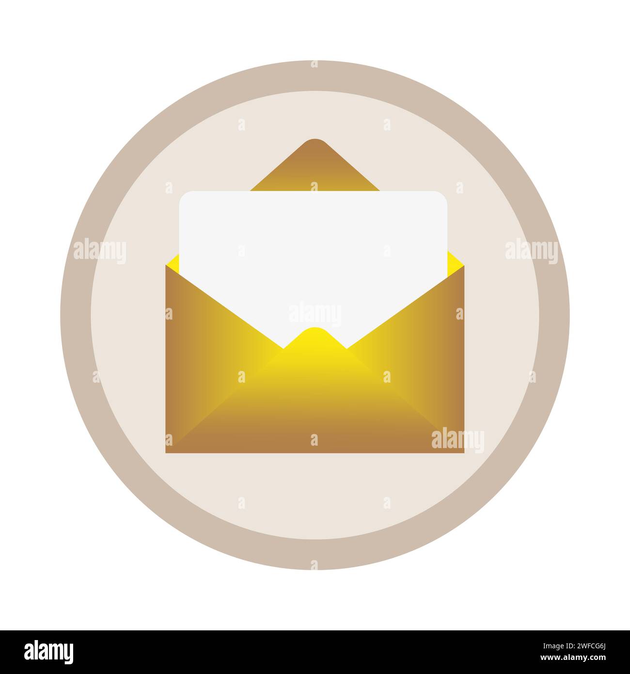 golden envelope letter. Gold yellow metallic letter. Vector ...