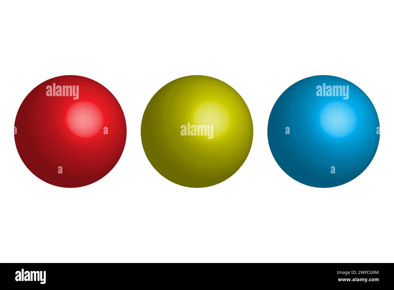 colorful 3d spheres in modern style. Christmas design. Design element ...