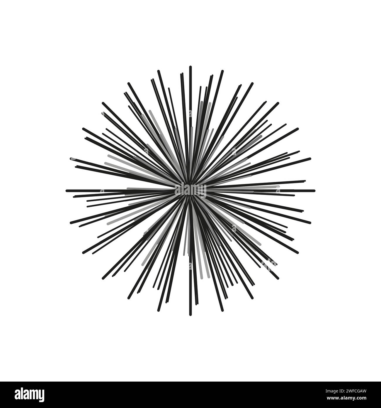 radial radiating line starbust. Round shape. Explosion effect. Vector illustration. EPS 10 Stock ...