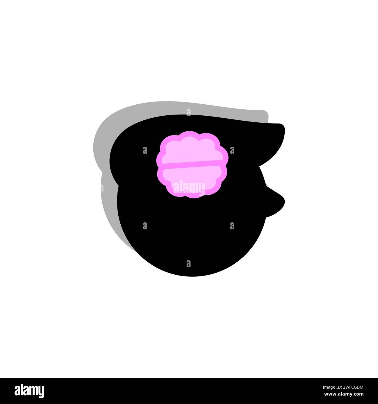 Head brain icon. Cartoon people. Psychology, mental health concept ...