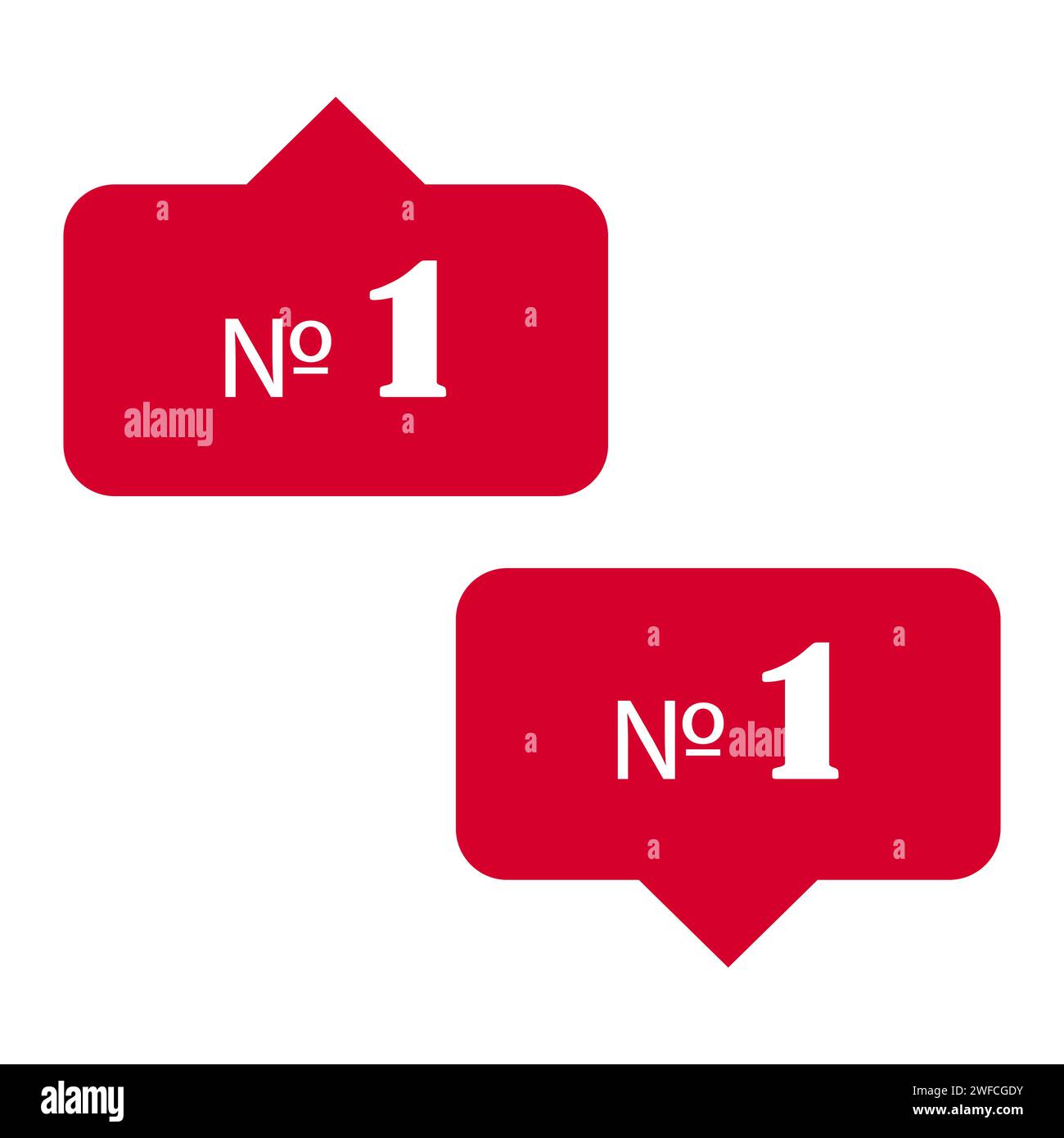 Number one red. Party decoration. Birthday celebration concept. Vector ...