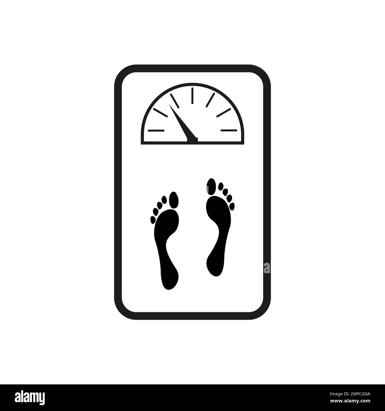 Flat floor scale feet icon. Modern scales. Vector illustration. EPS 10 ...