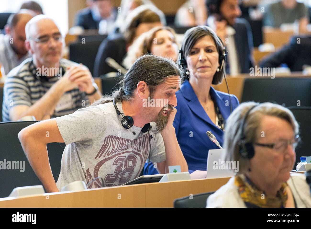 7th July 2014 - Brussels, Belgium - Luke 'Ming' Flanagan MEP pictured ...
