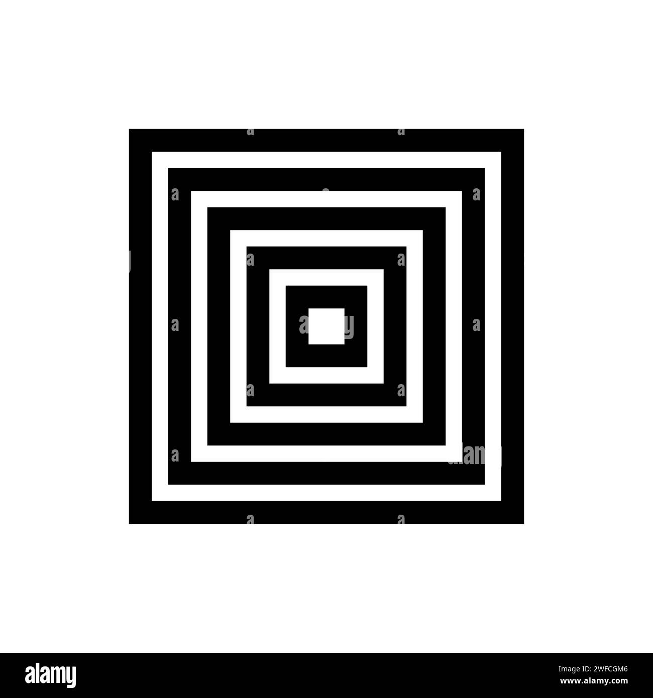 Square with in square line. Geometric shape. Abstract geometric line ...