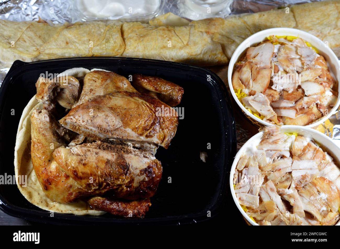 Cairo, Egypt, January 22 2024: Karam El Sham Syrian food of grilled ...