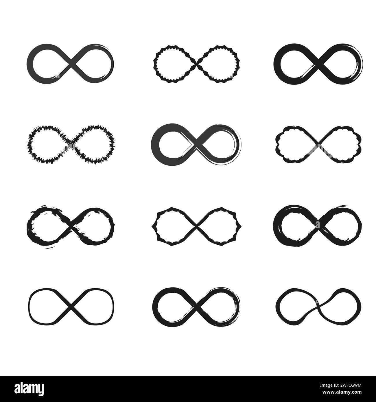 infinity icons in modern style. Vector illustration. Stock image. EPS ...