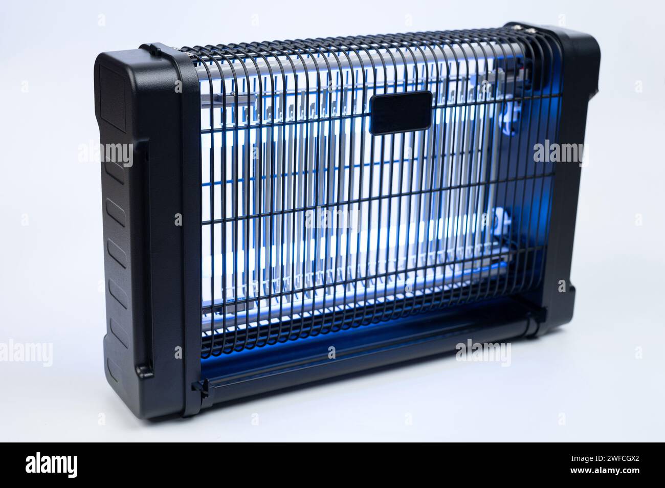 Electric lamp insect trap perspective view isolated on white studio ...