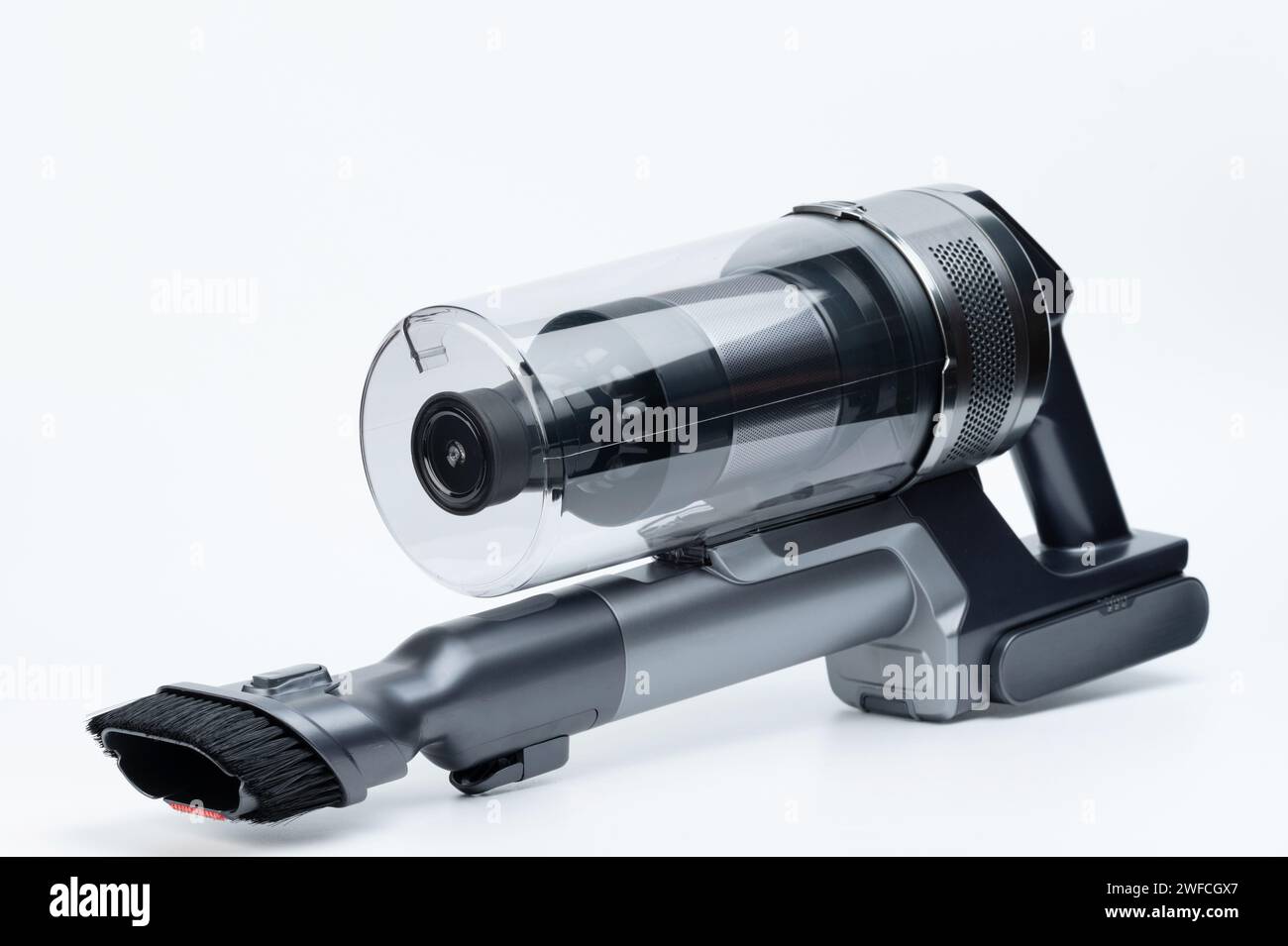 Portable wireless vacuum with battery perspective view isolated Stock ...