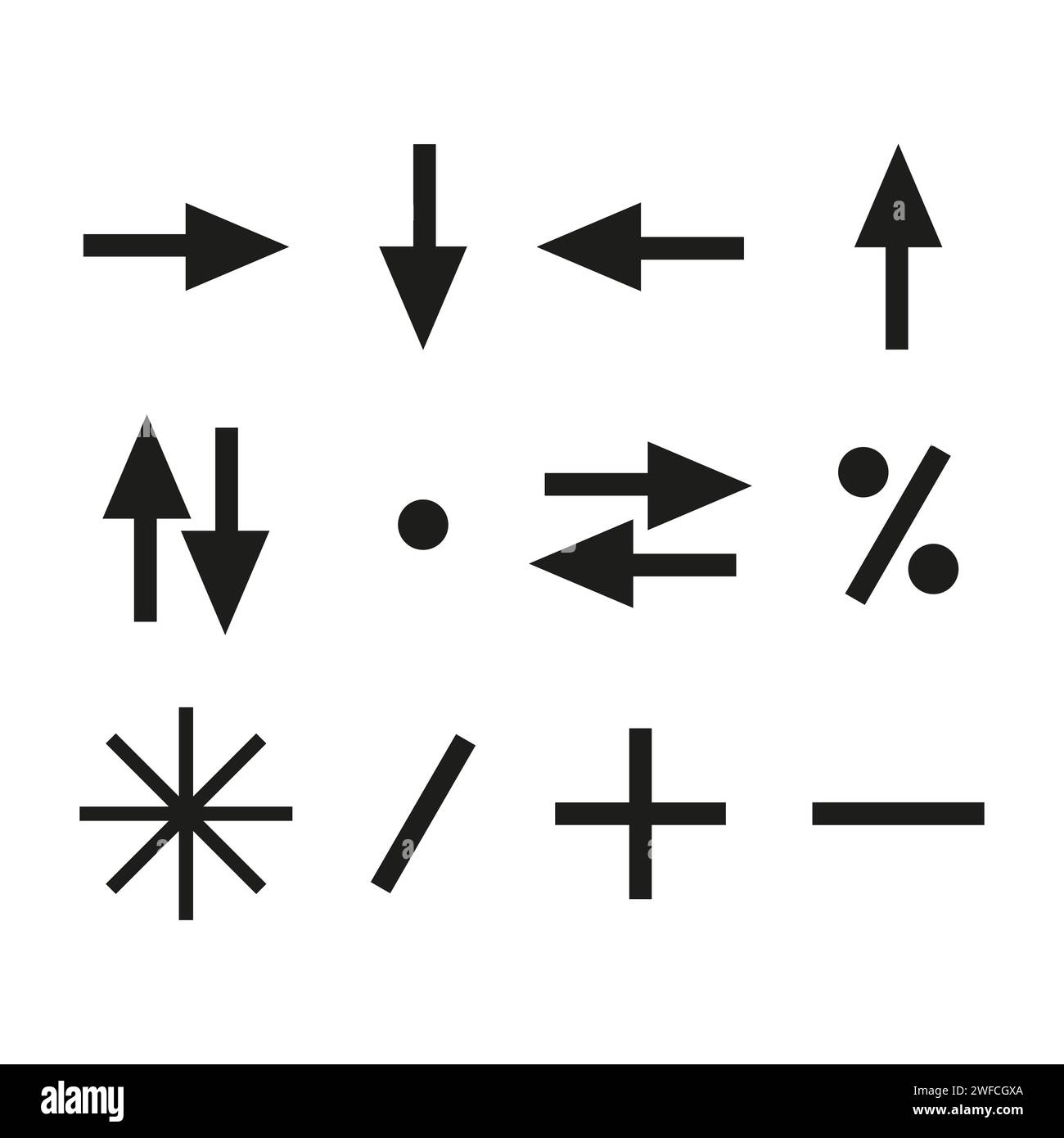 Black mathematical. Science icon set. Vector illustration. Stock image ...