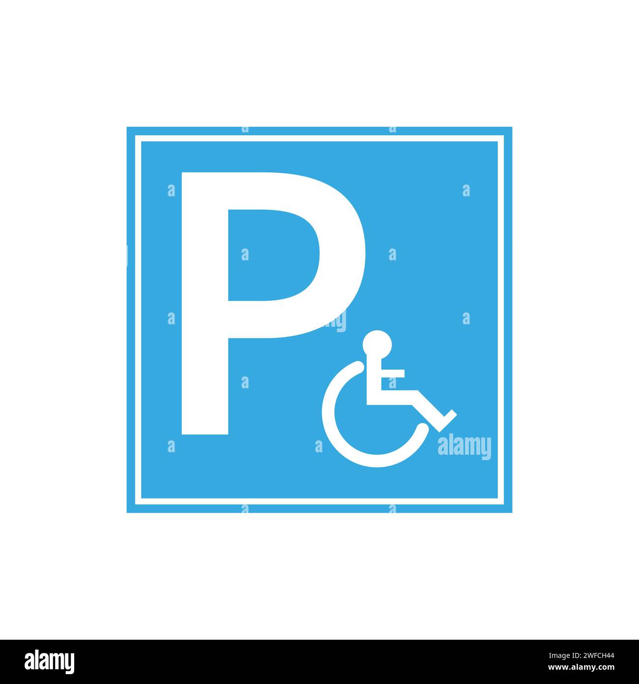 blue sign parking disabled. Vector illustration. EPS 10 Stock Vector ...