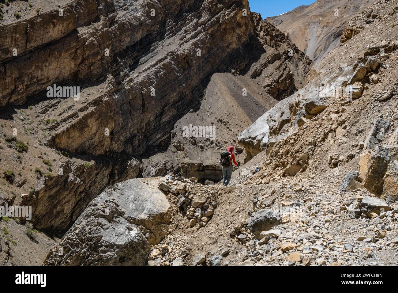 Trekking to Lingshed Sumdo, Zanskar, Ladakh, India Stock Photo - Alamy