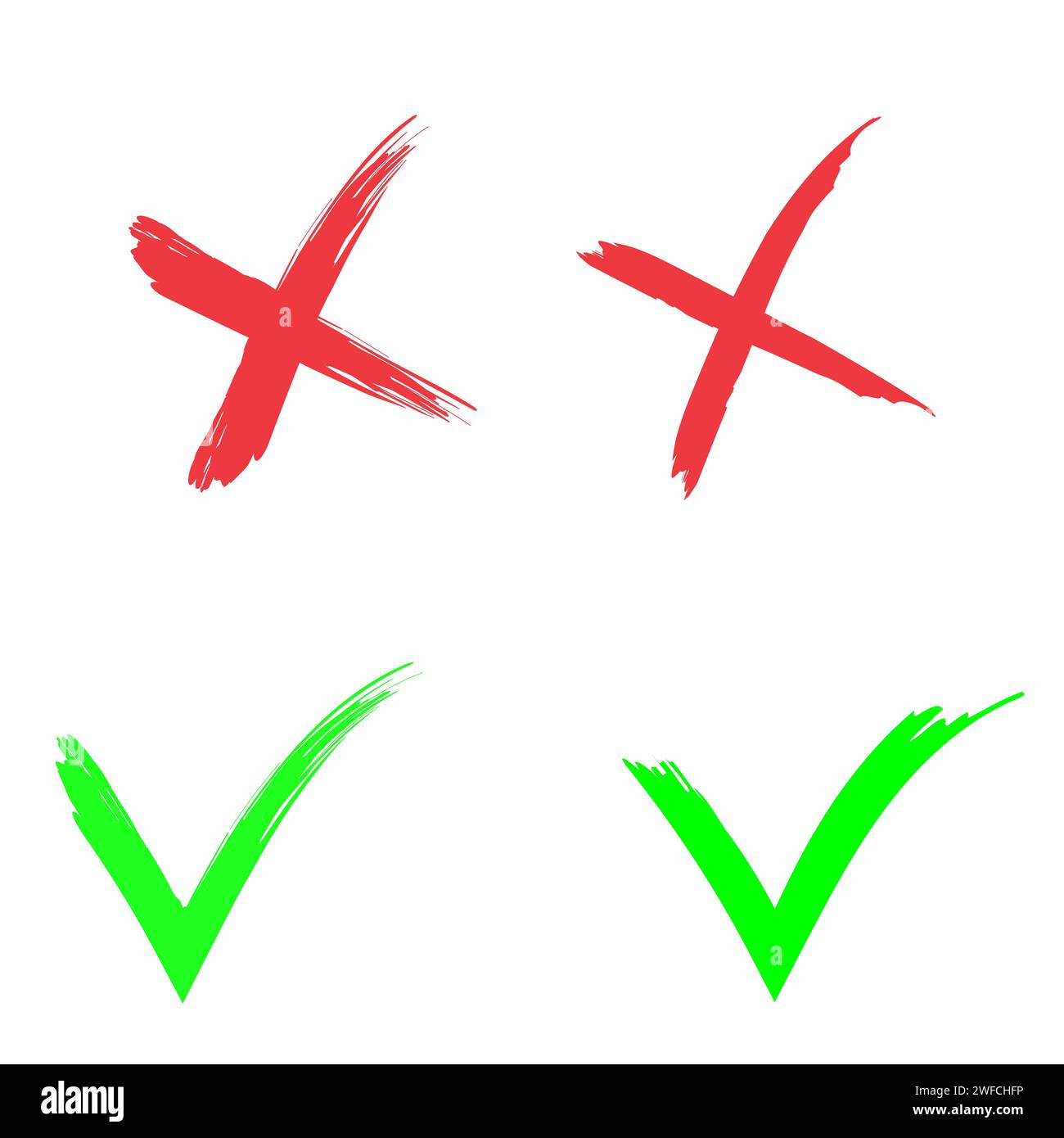 Ticks and crosses Stock Vector Images - Alamy