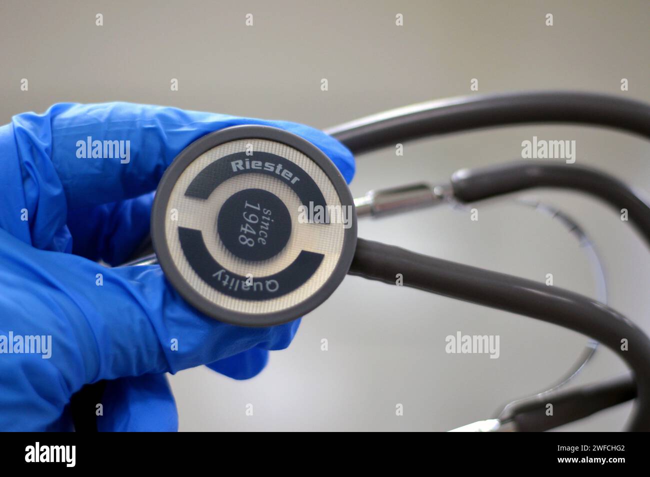Cairo, Egypt, January 20 2024: Riester's classic stethoscope, for use ...