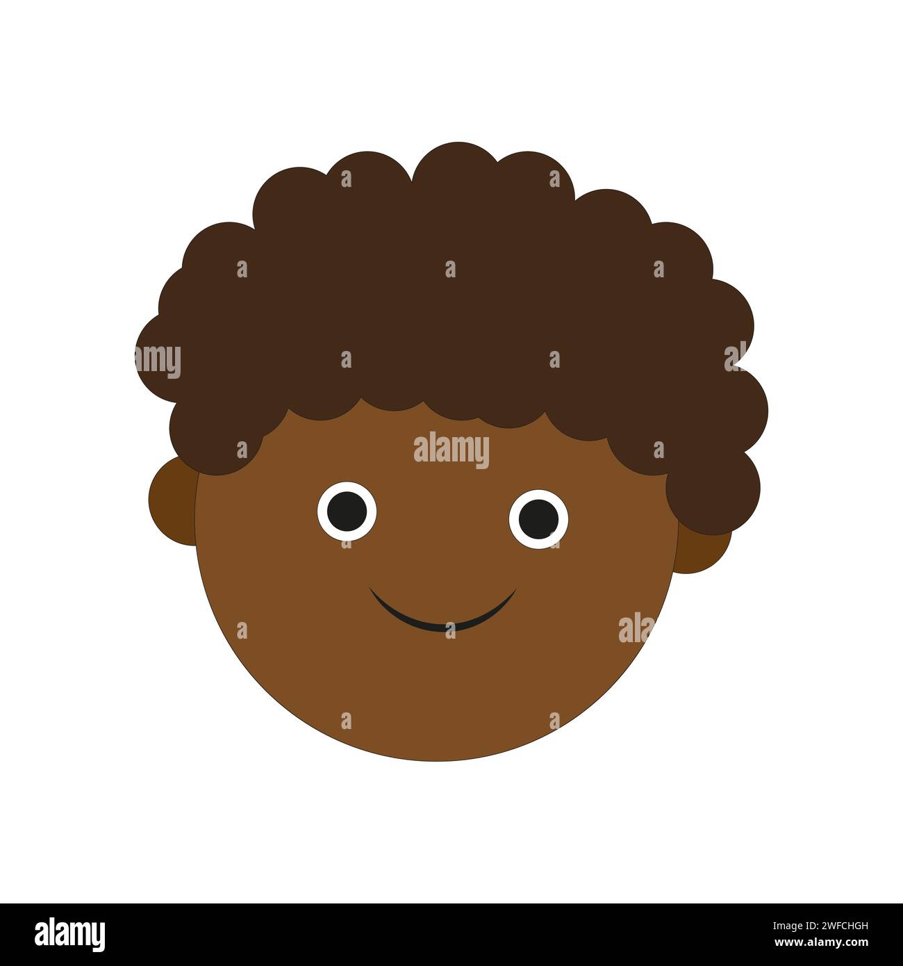 Cartoon avatar african american man with afro vector image Cut Out ...
