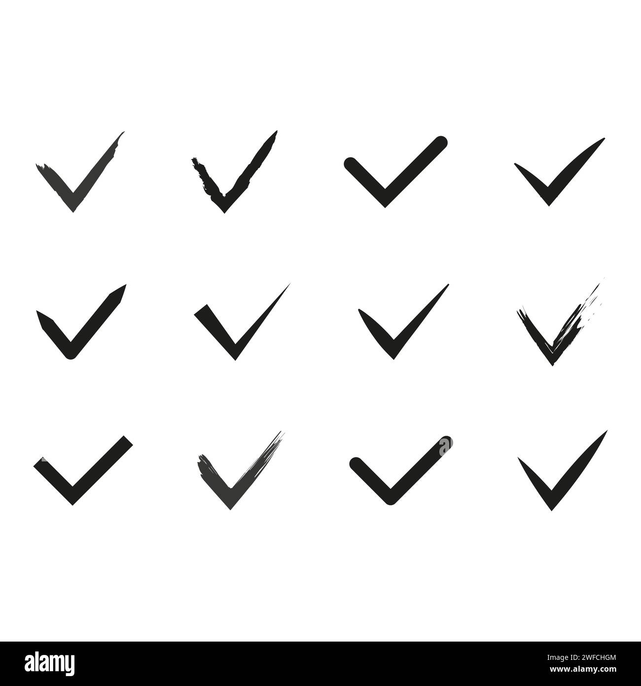 check marks icons set. Vector illustration. stock image. EPS 10 Stock ...