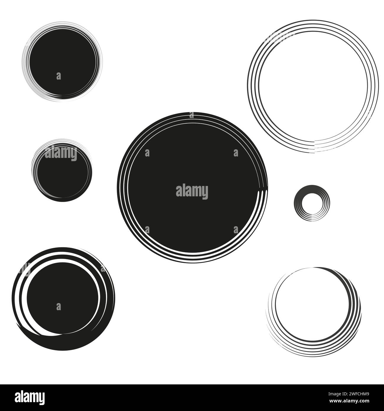 Circles of lines. Geometric texture. Round shape. Vector illustration. Stock image. EPS 10 Stock ...