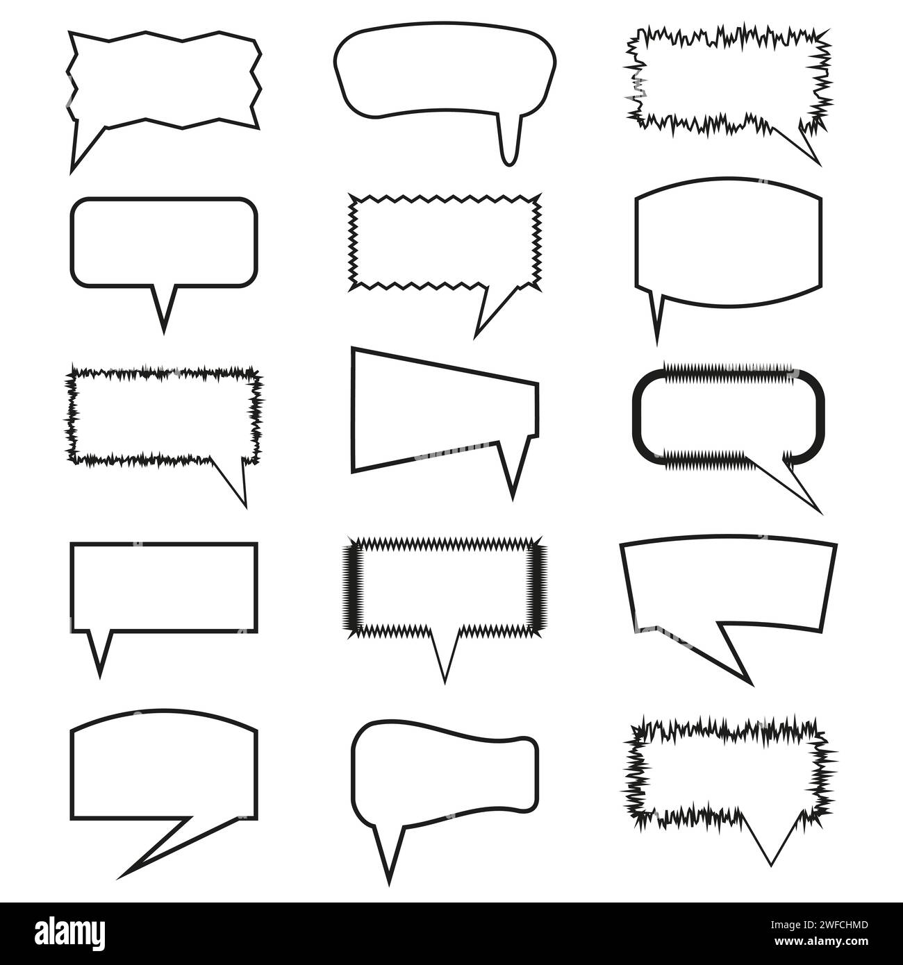 speech message. Cartoon Chat icon set. Vector illustration. Stock image ...