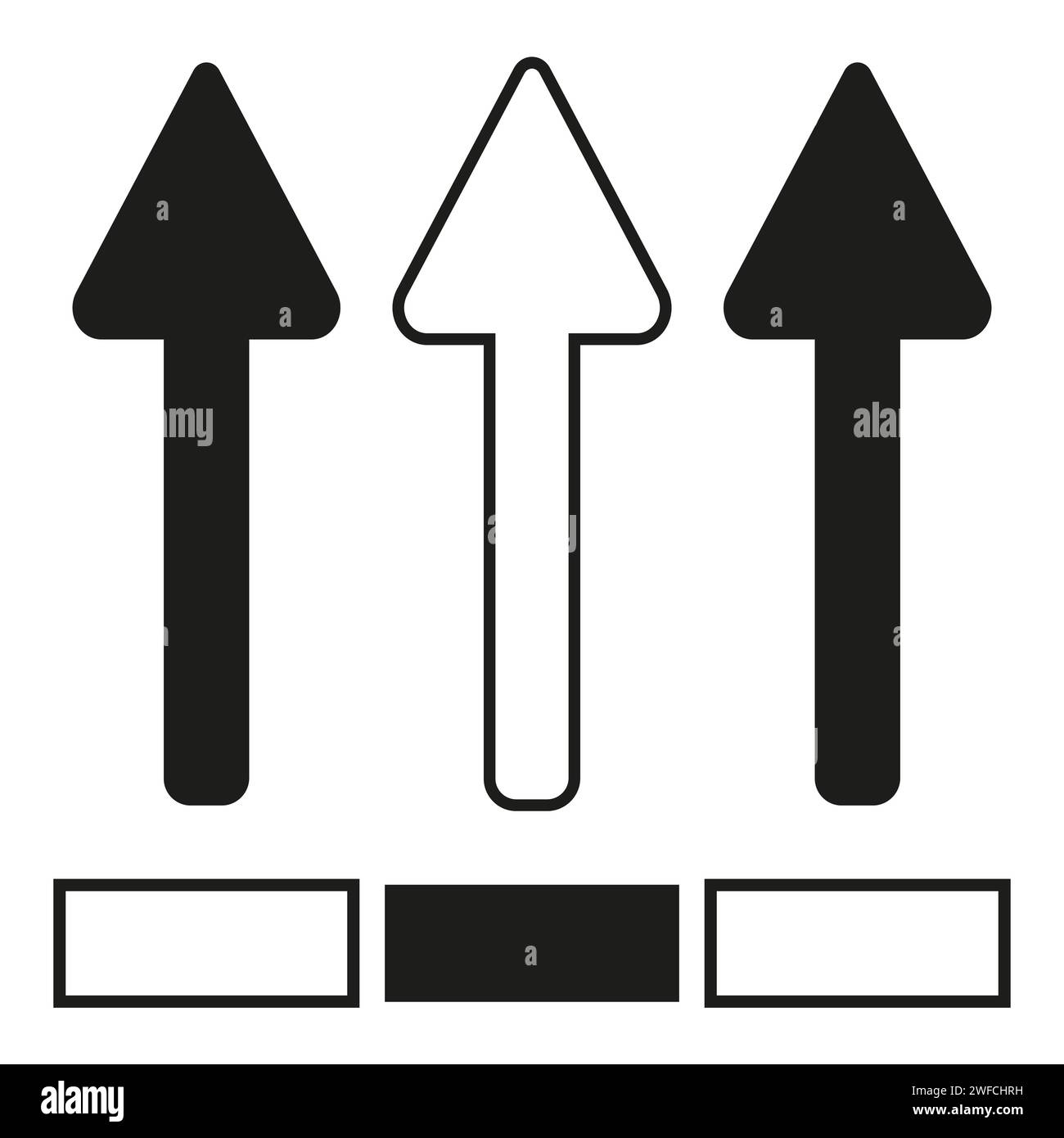 Unique arrows pointing up. Exclusive arrow design. stock image. EPS 10 ...