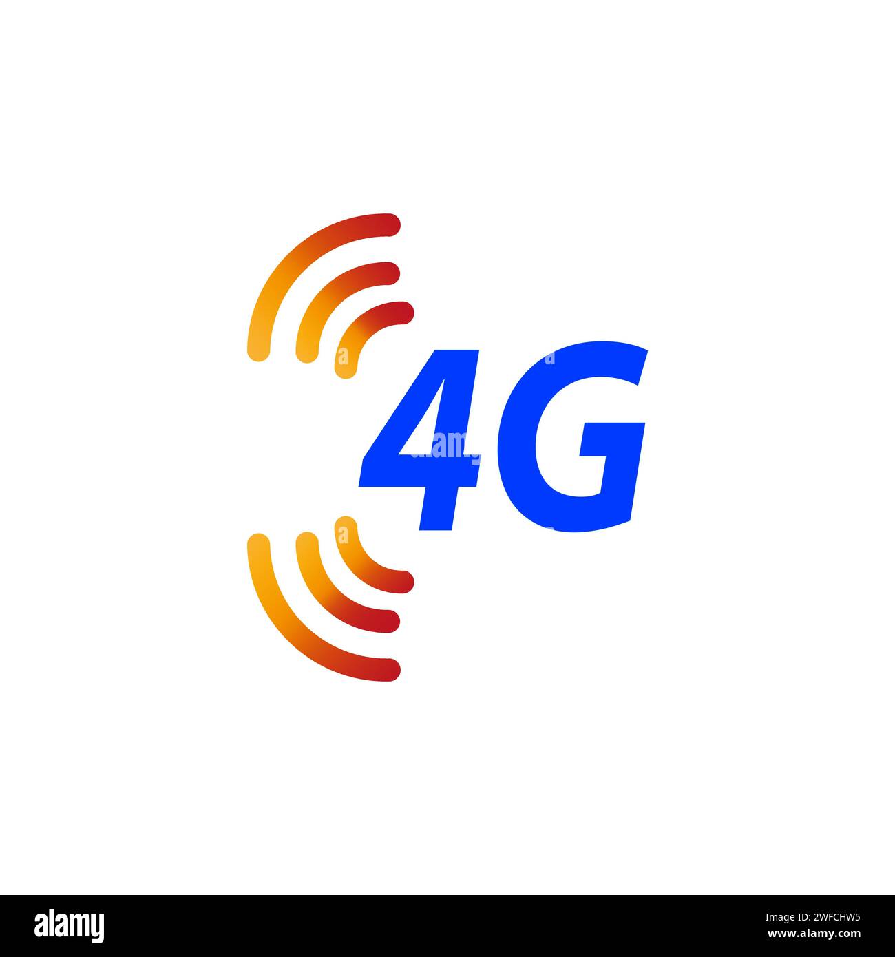 Blue 4g signal in modern style. Computer technology concept. Internet ...