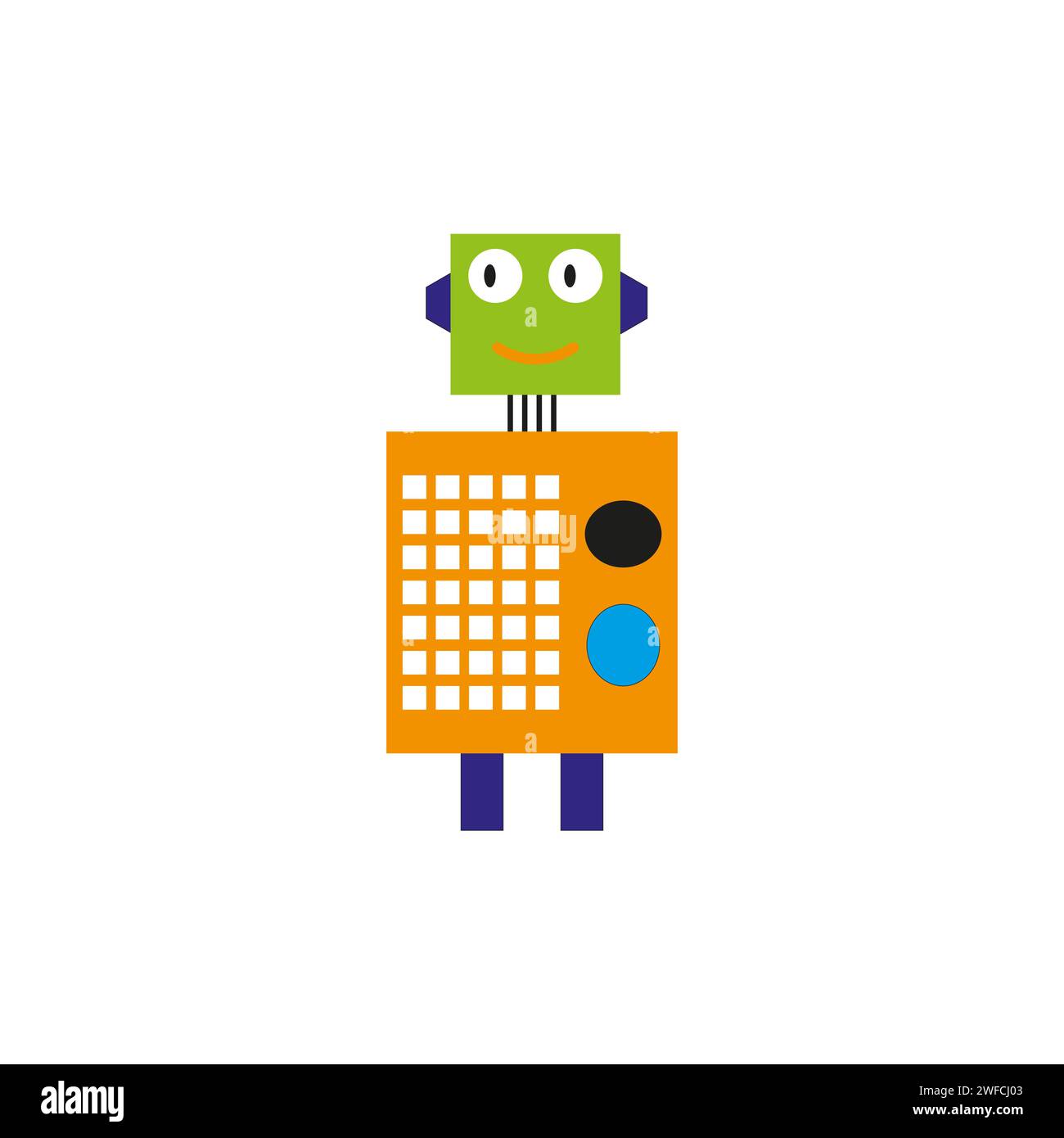 Cartoon robot. Tech vector. Vector illustration. stock image. EPS 10 ...