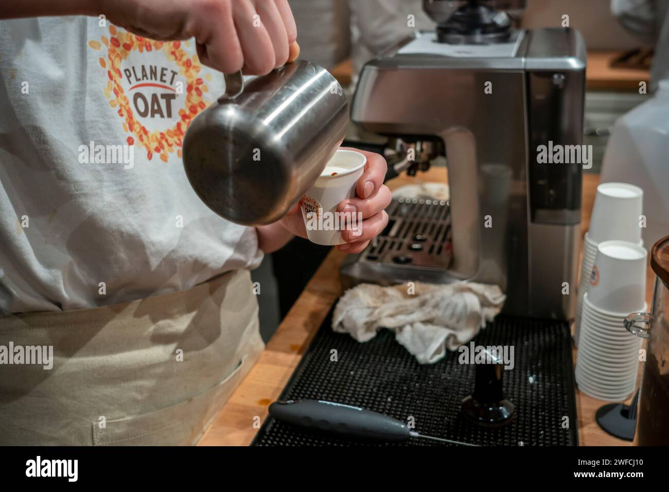 Planet Oat pop-up brand activation in Chelsea Market in New York on ...