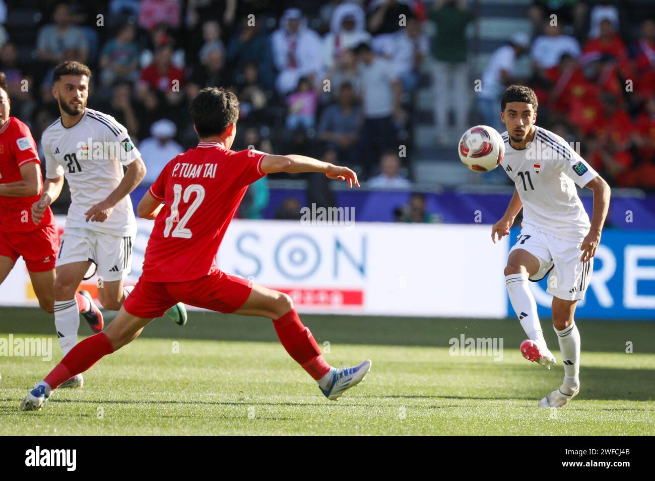 Zidane Iqbal of Iraq during the AFC Asian Cup, Qatar. , . at the Jassim ...