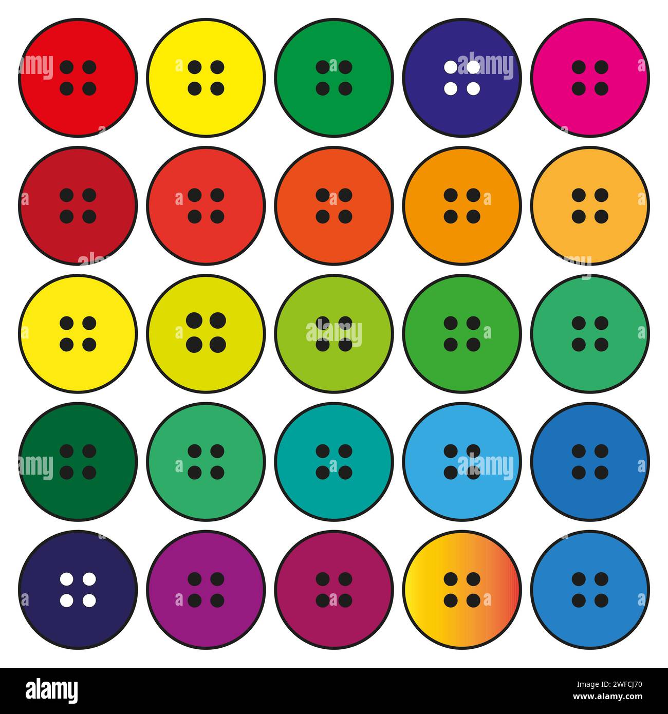 set colored clothes buttons. Design element. Vector illustration. stock ...