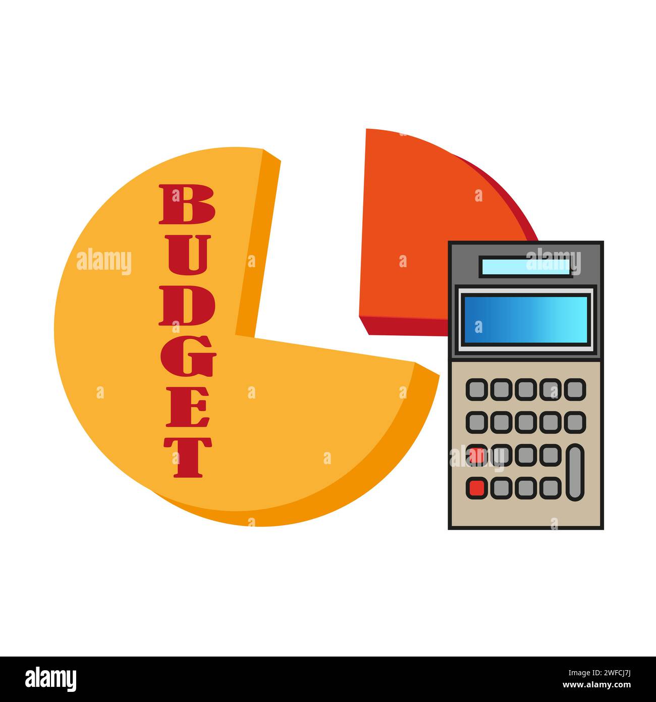 calculator sector circle budget. Circle diagram infographic. Business ...