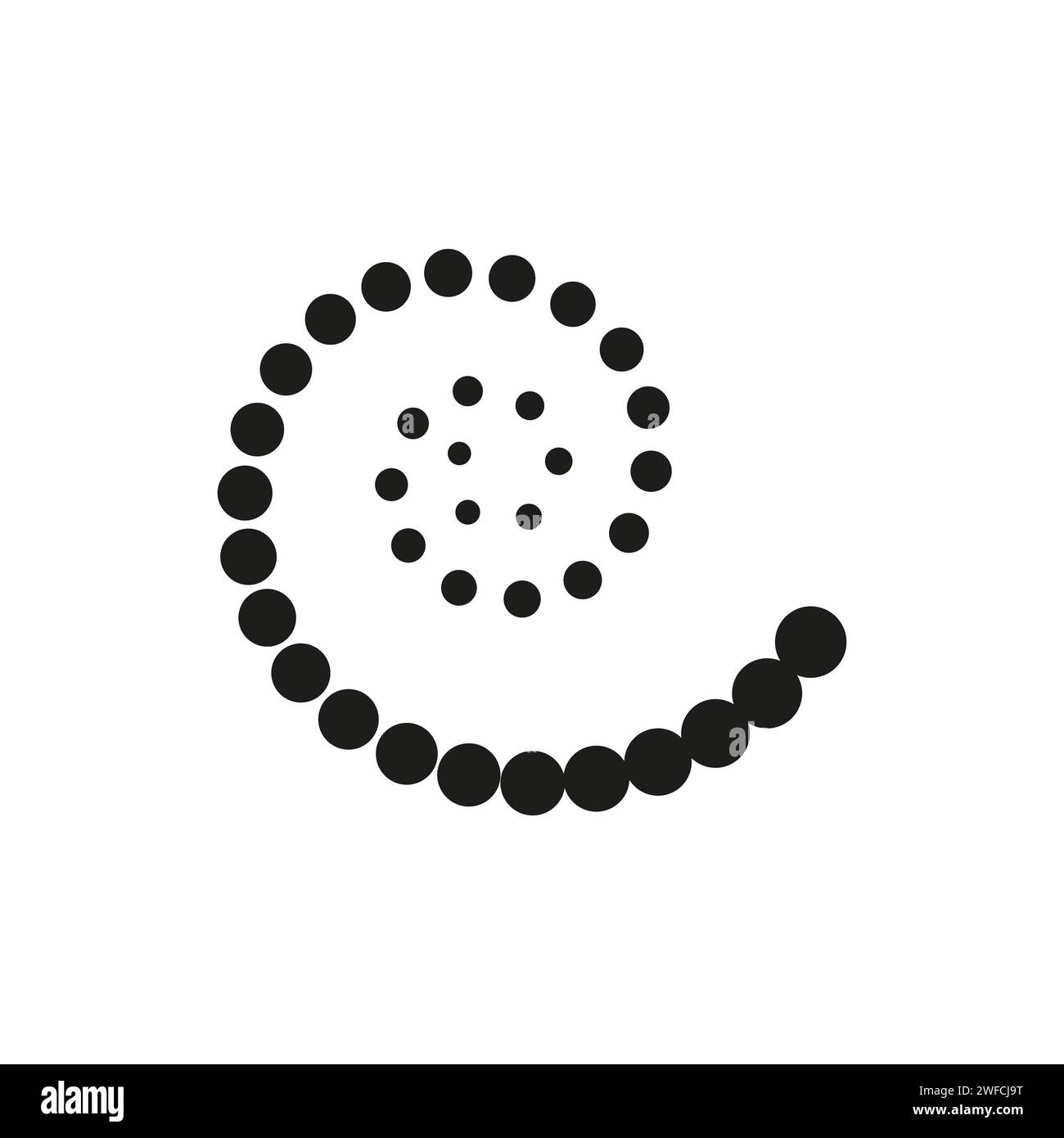 Spiral Of Circles Shape Background Geometric Element Vector Illustration Stock Image Eps 10