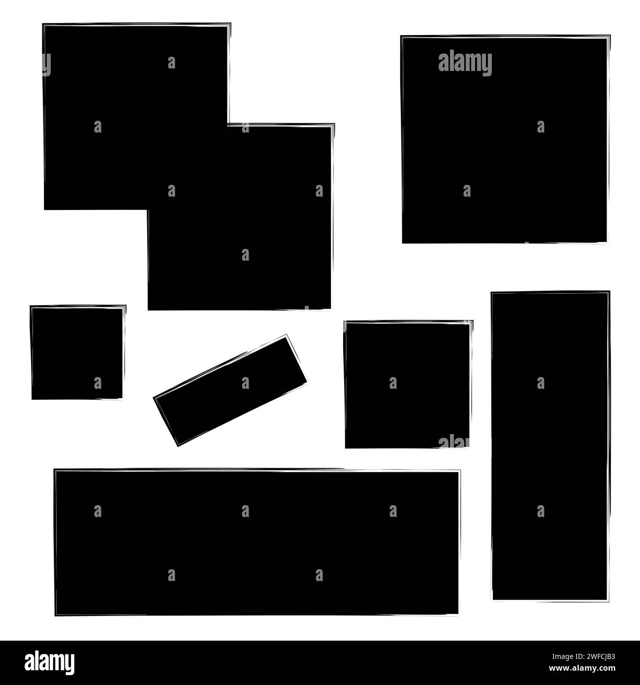 grunge rectangles. Edge frame. Vector illustration. Stock image. EPS 10 ...