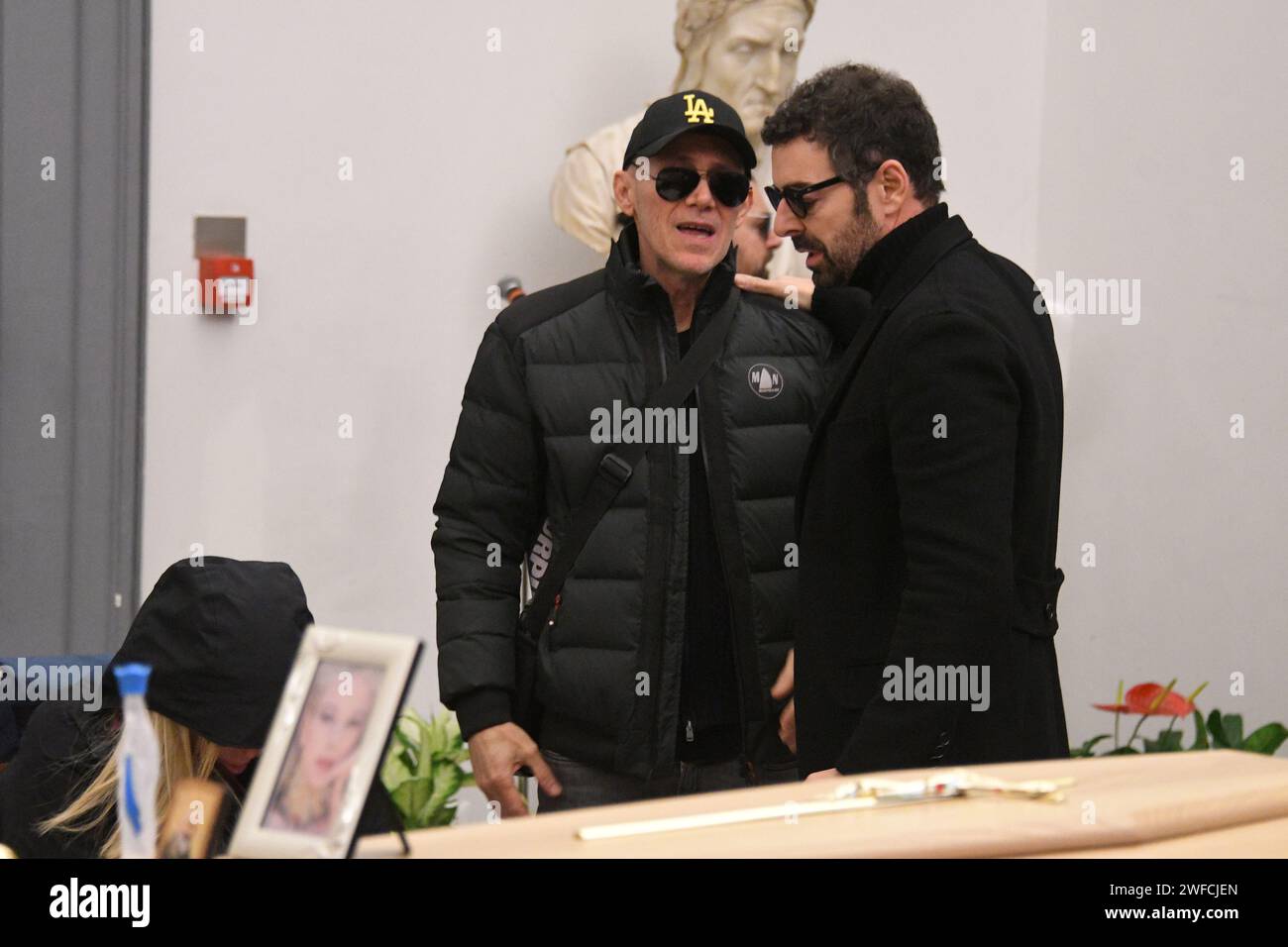 Rome, Italy. 30th Jan, 2024. Rome, Sandra Milo's funeral home in the ...