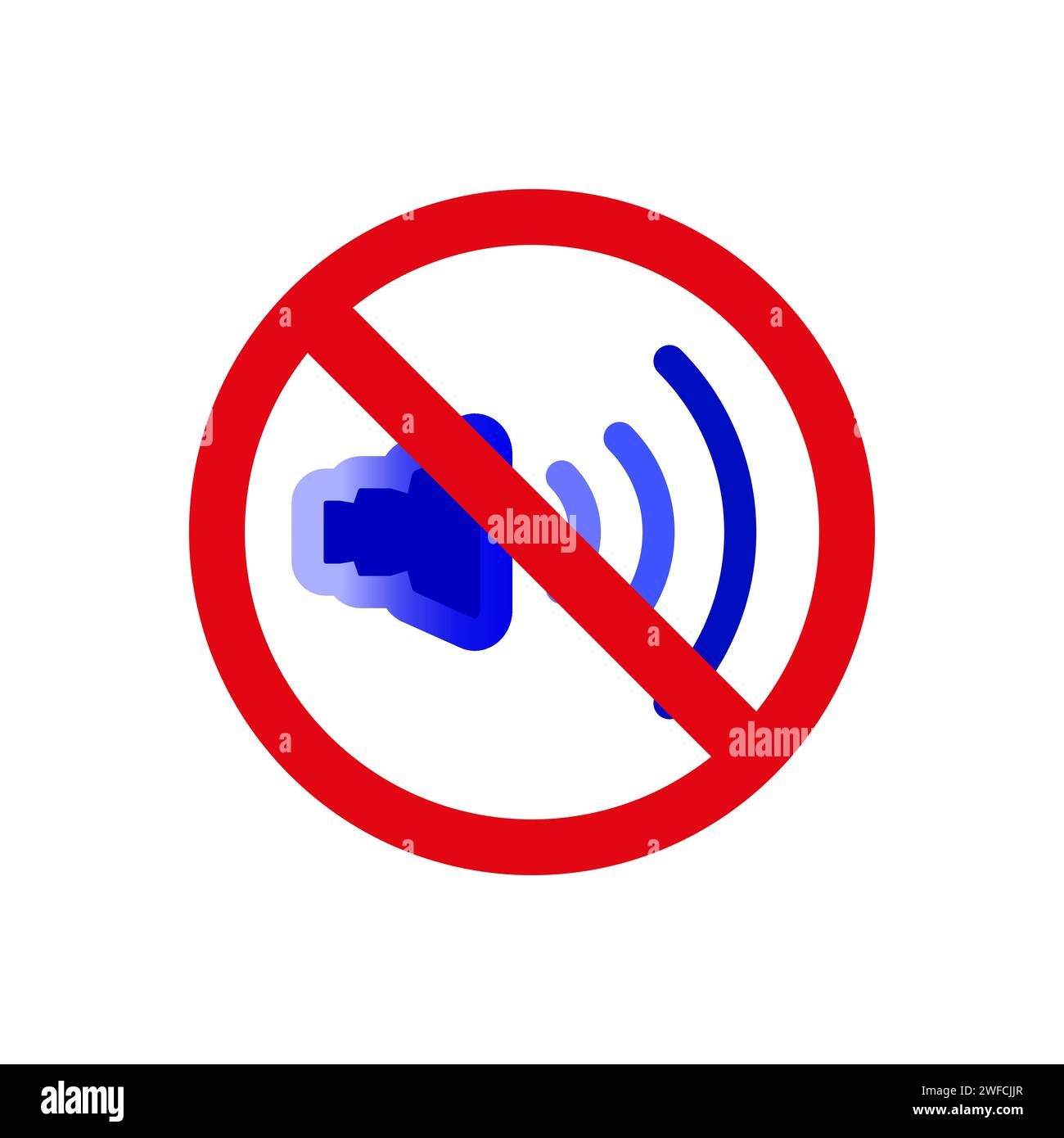 crossed speaker. Sign forbidden. Speaker icon. Vector illustration ...