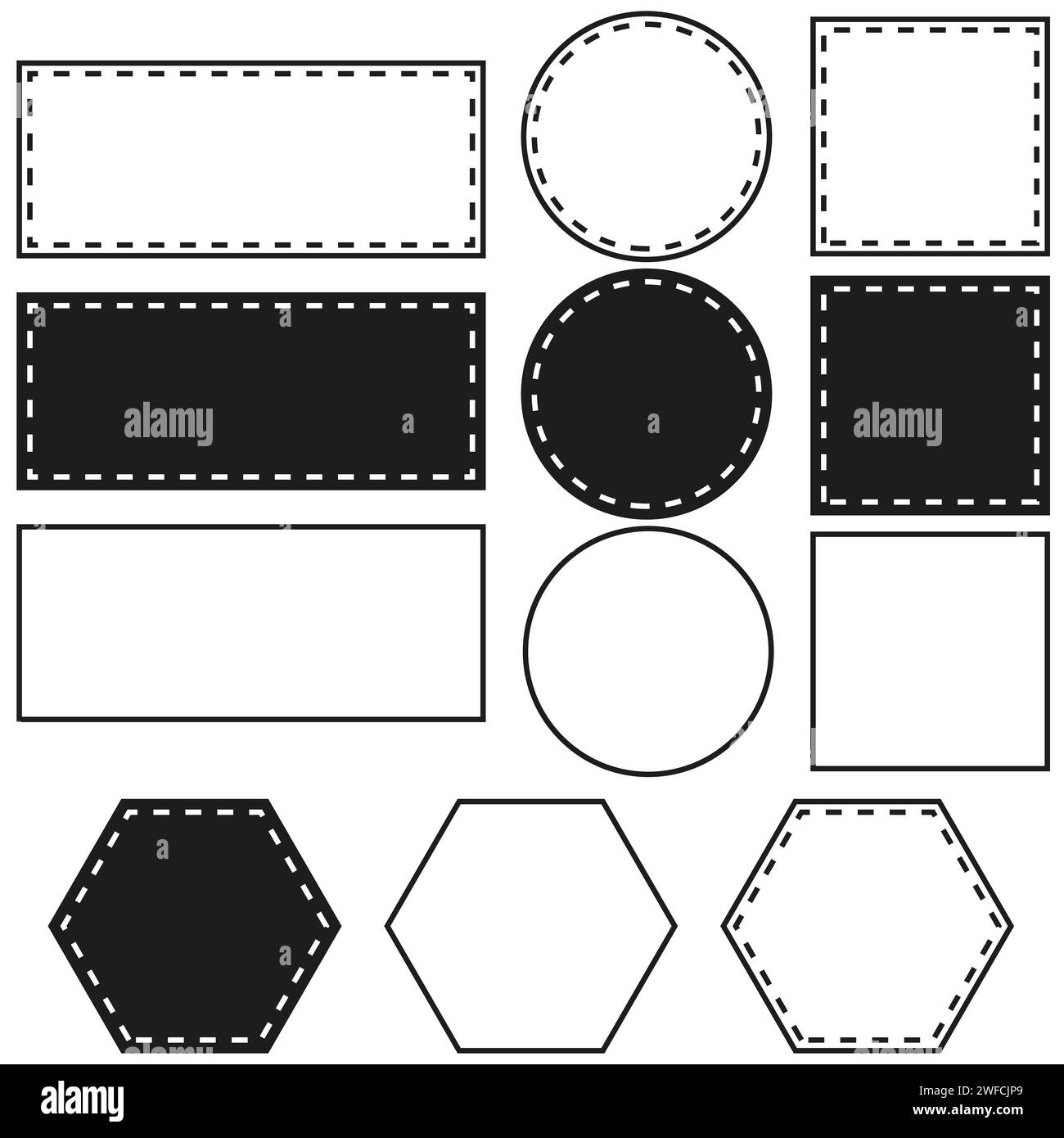 different geometric frames. Vector illustration. stock image. EPS 10 ...