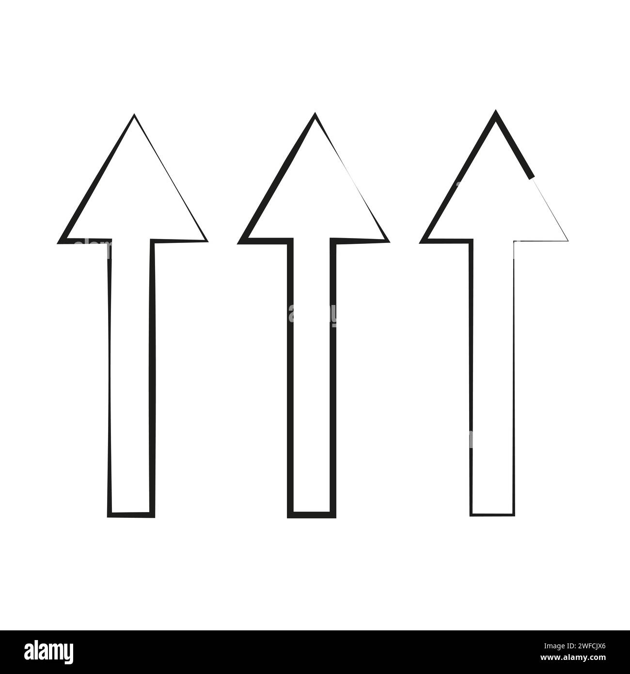 Arrows pointing up. Various brush arrows. Exclusive arrow design. stock ...