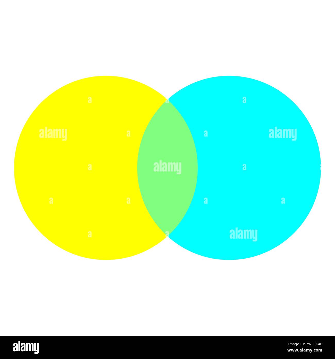 Yellow and blue intersecting circles. Geometric element. Business ...