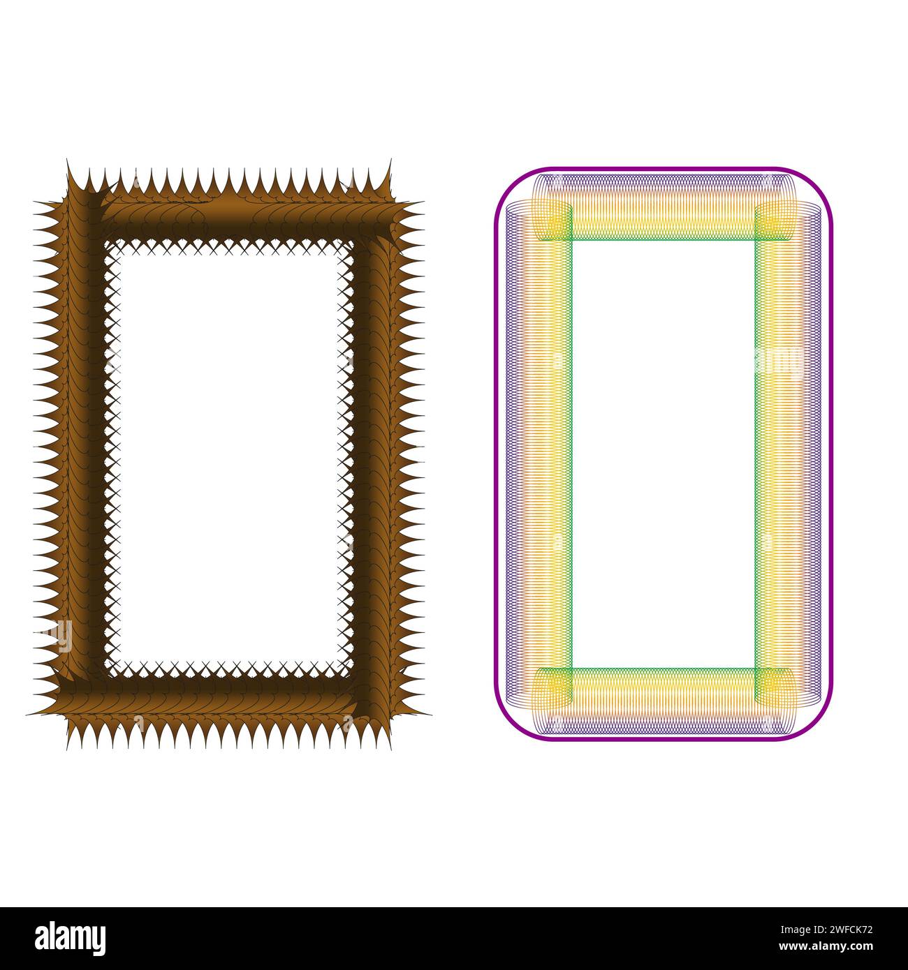 Royal frames. Brush texture. Edge frame. Vector illustration. stock ...