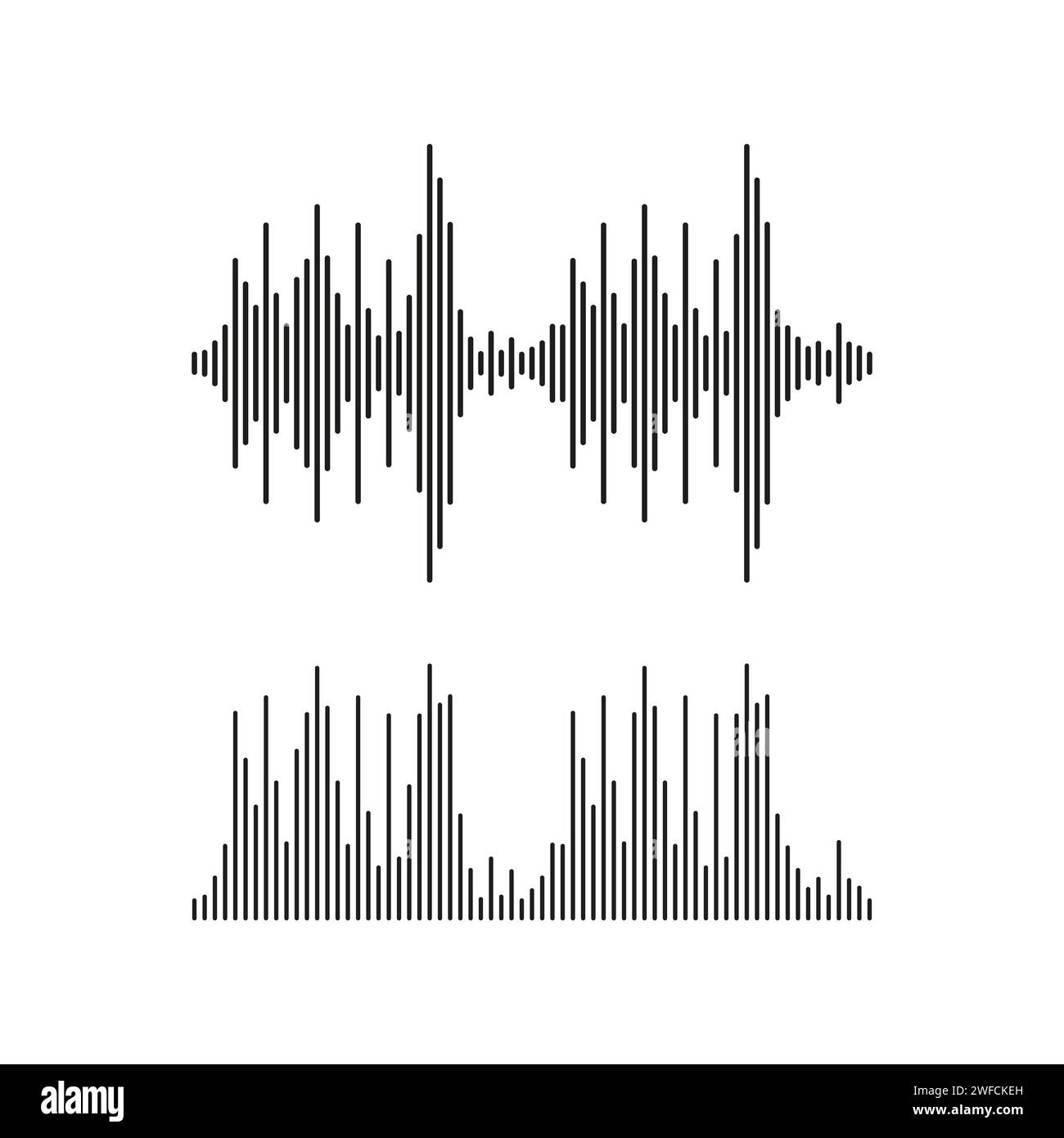 Black Sound Wave Music Track Sound Wave Vector Illustration Eps 10