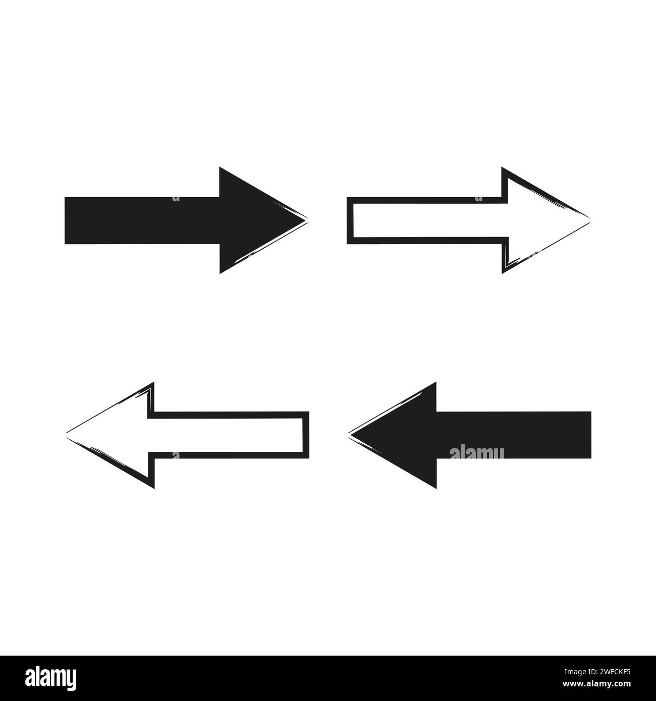 Arrows brush. Watercolor brush texture. Ink paint brush stain. Vector ...