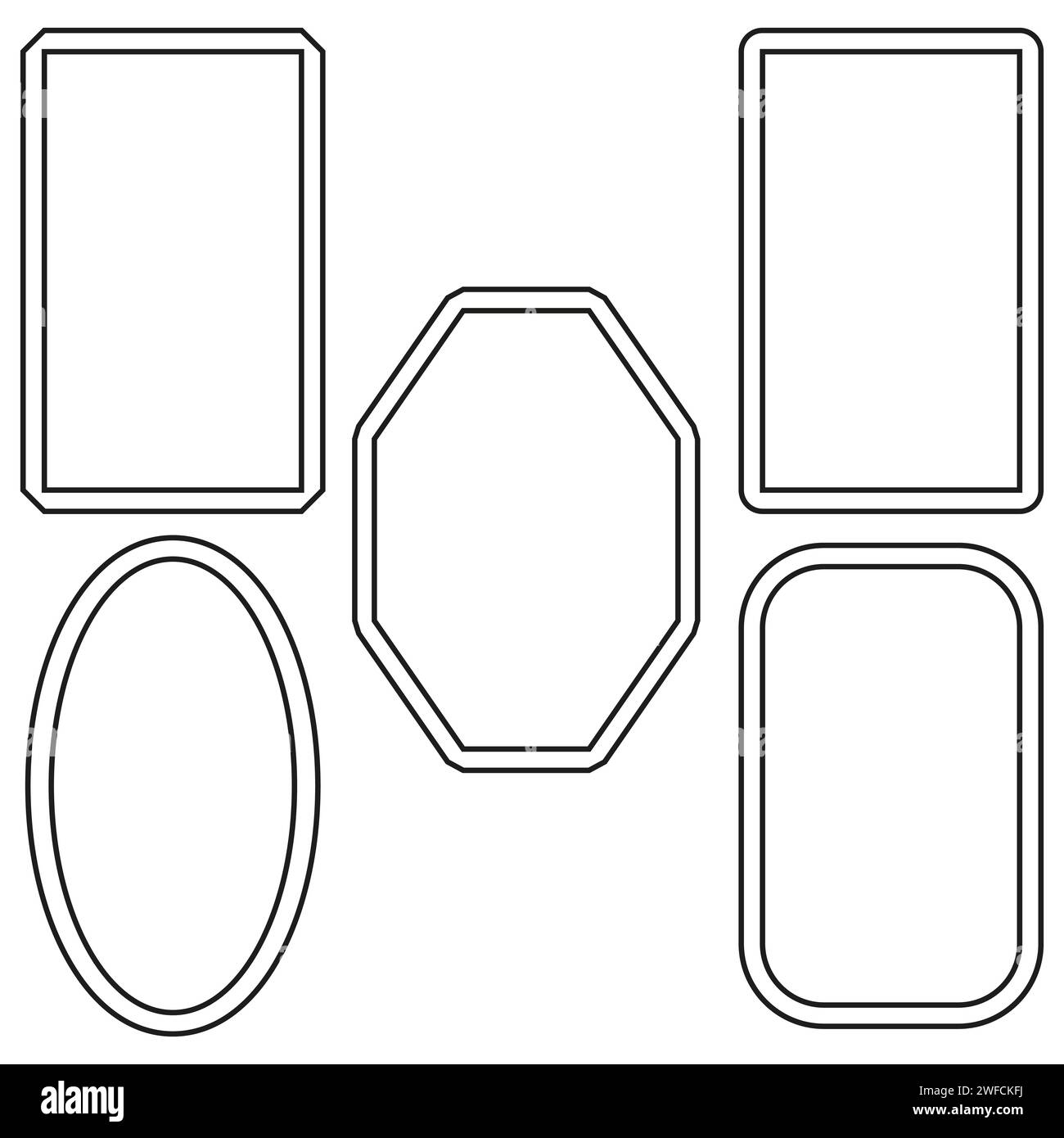 frame set for decorative design. Square frame. Vector illustration ...