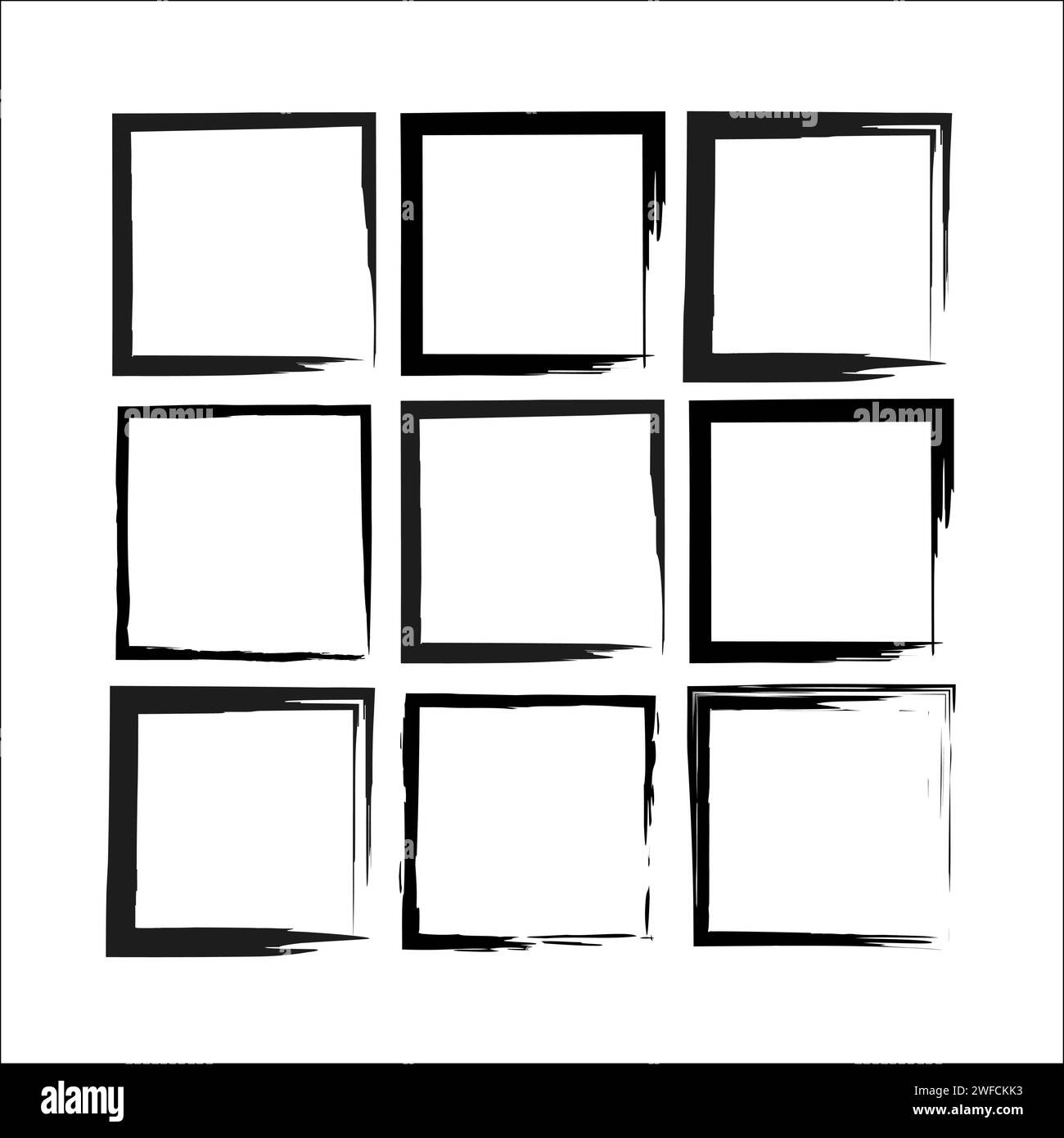 Frame black edge border outline hi-res stock photography and images - Alamy