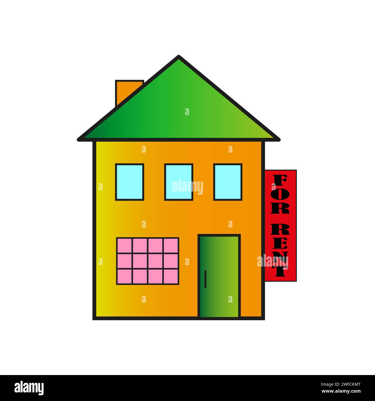 cartoon house in modern style. Vector illustration. stock image. EPS 10 ...
