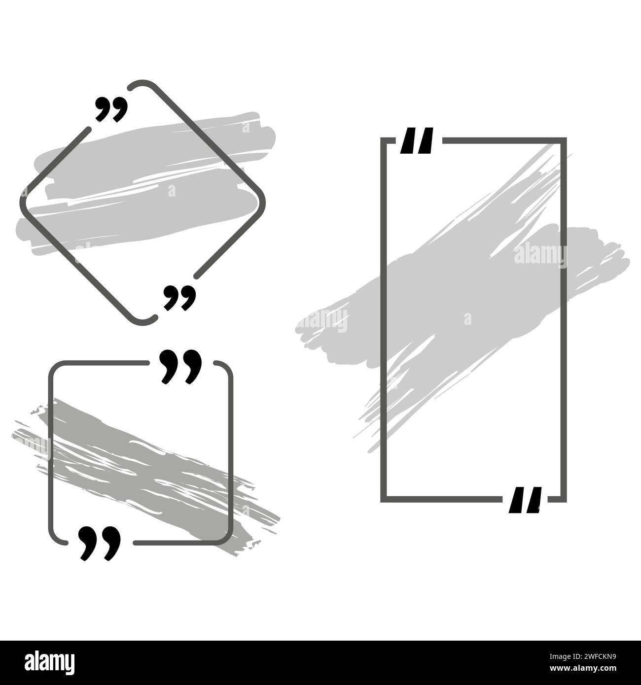 Quotation mark frames. Typography design. Vector illustration. stock ...