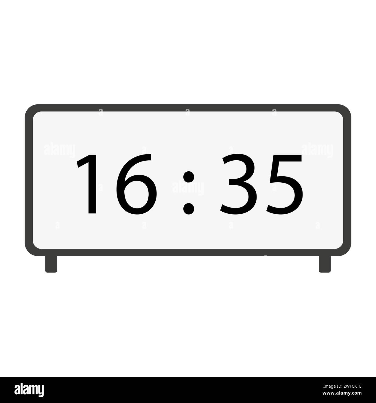 black electronic clock icon. Digital data. Time clock. Vector ...