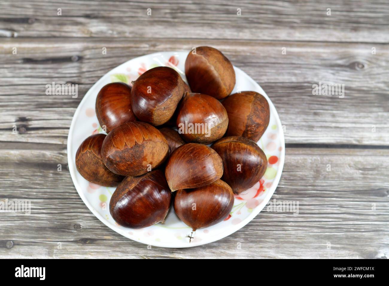 Chestnuts, the deciduous trees and shrubs in the genus Castanea, in the ...