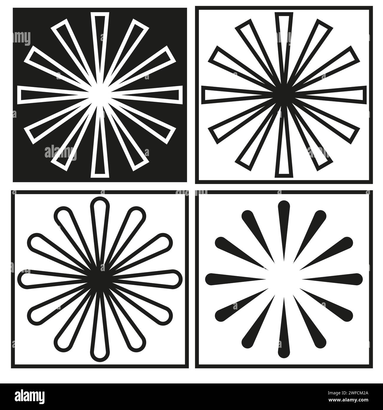 Linear Circle Of Lines Geometric Element Vector Illustration Stock Image Eps 10 Stock Vector