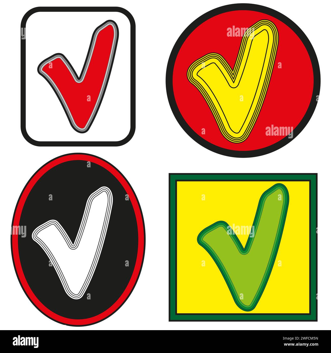 Tick frame. Check mark icon. Vector illustration. Stock image. EPS 10 ...