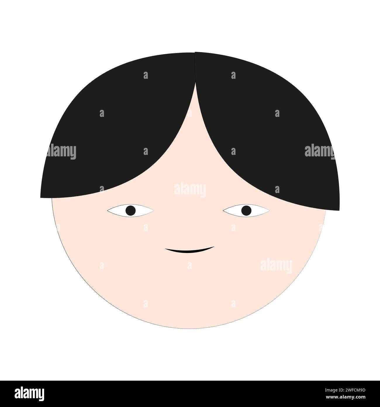 Colorful boy face cartoon. Funny cartoon character. Happy face. Vector ...