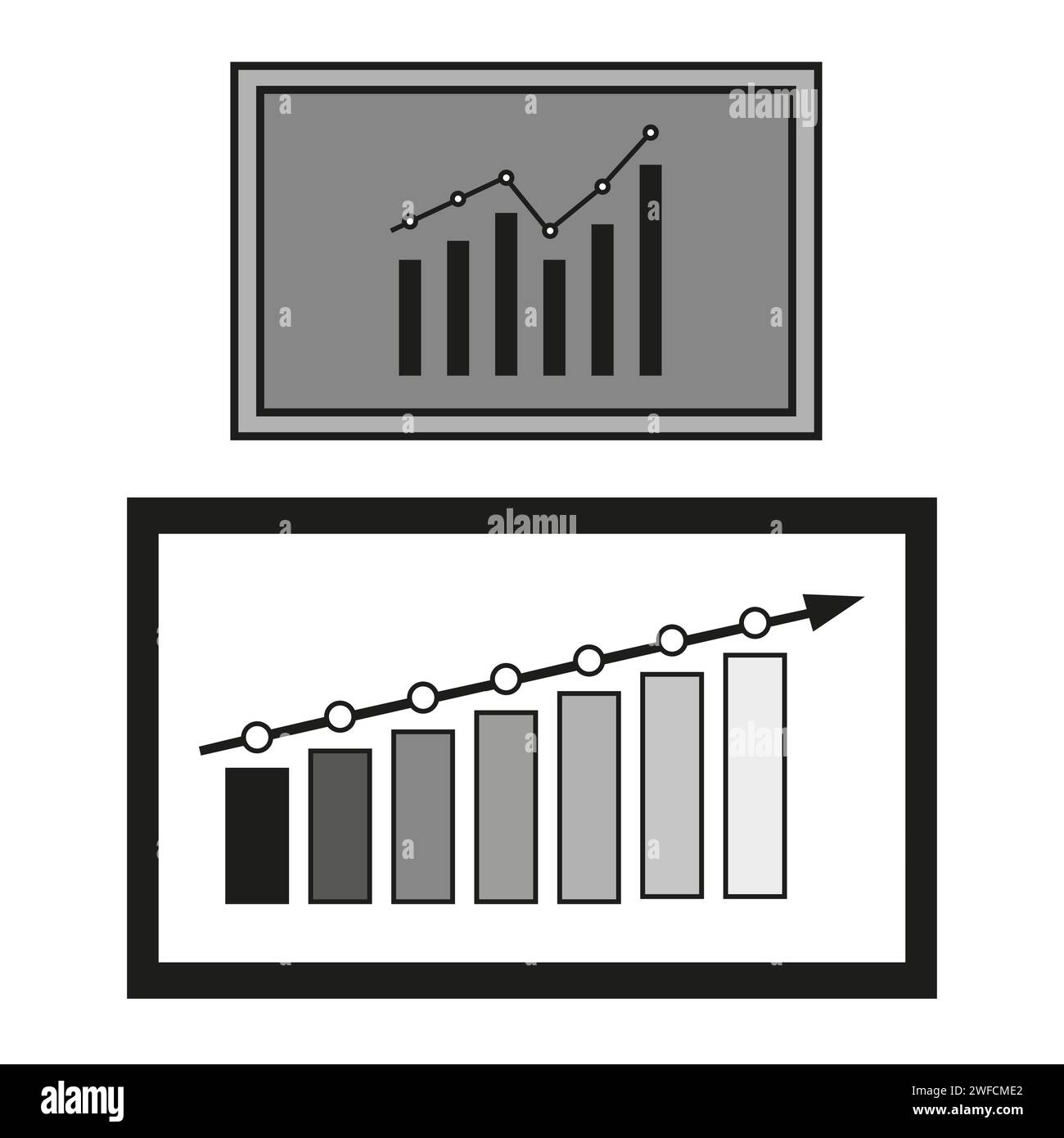 Growth stock diagram financial graph. Data information infographic ...