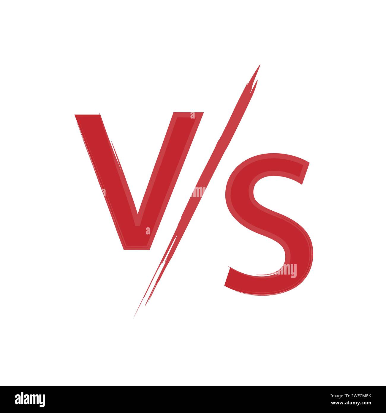 VS sign. Versus icon. Red letters. Creative logotype. Cartoon element ... VS sign. Versus icon. Red letters. Creative logotype. Cartoon element ...