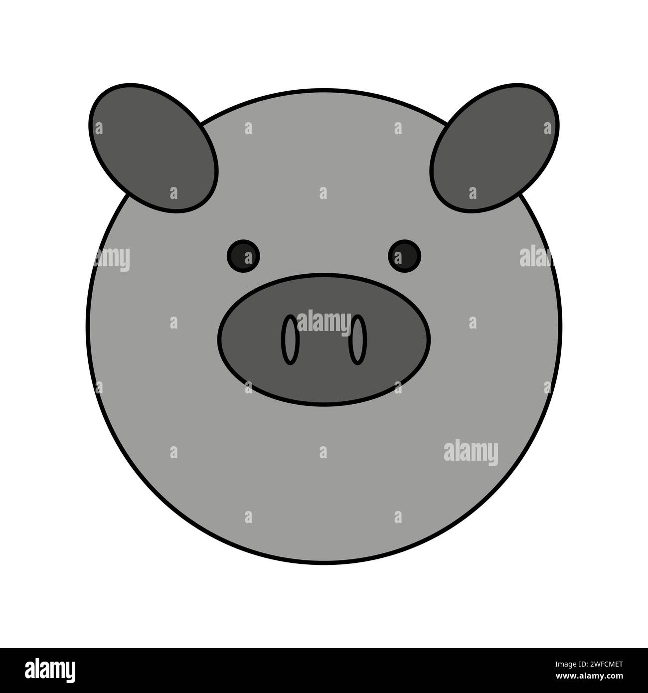 Pig face icon. Animal face. Vector illustration. Stock image. EPS 10 ...
